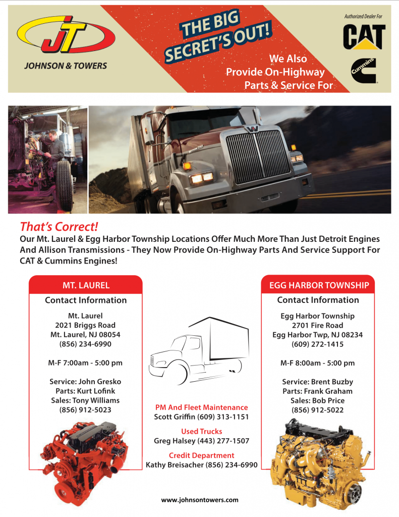 On-Highway Support For CAT & Cummins - Cummins Parts Specials - J&T