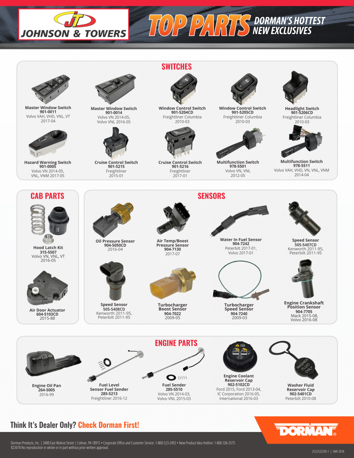 Dorman Products Exclusives Now Available at Johnson & Towers