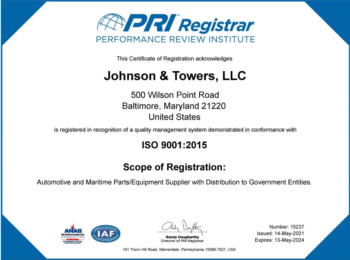 Government Sales - Johnson & Towers